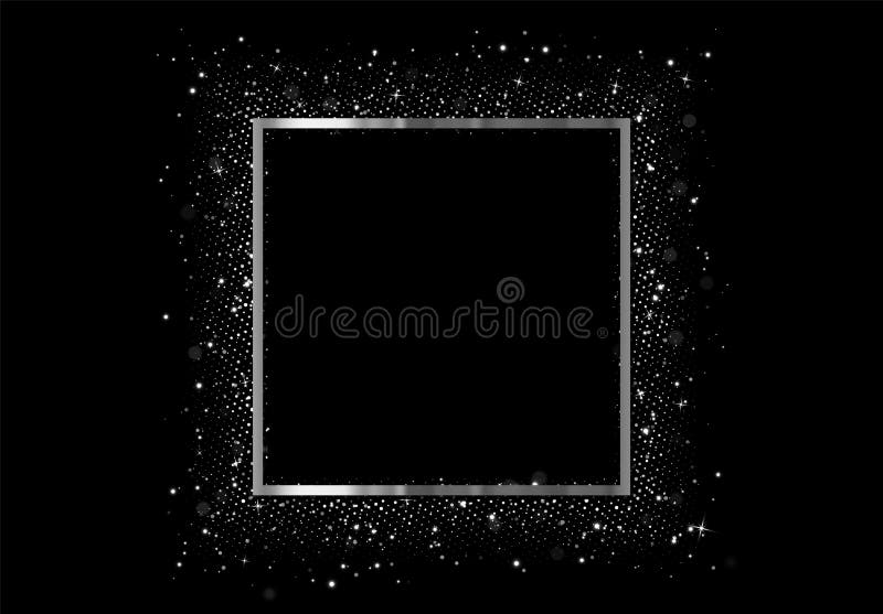 Decorative Metal Square Frame Silver Color, Along the Borders a ...