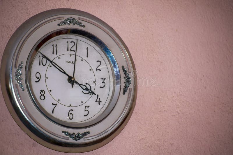 Wall clock time isolated stock image. Image of power - 215052927