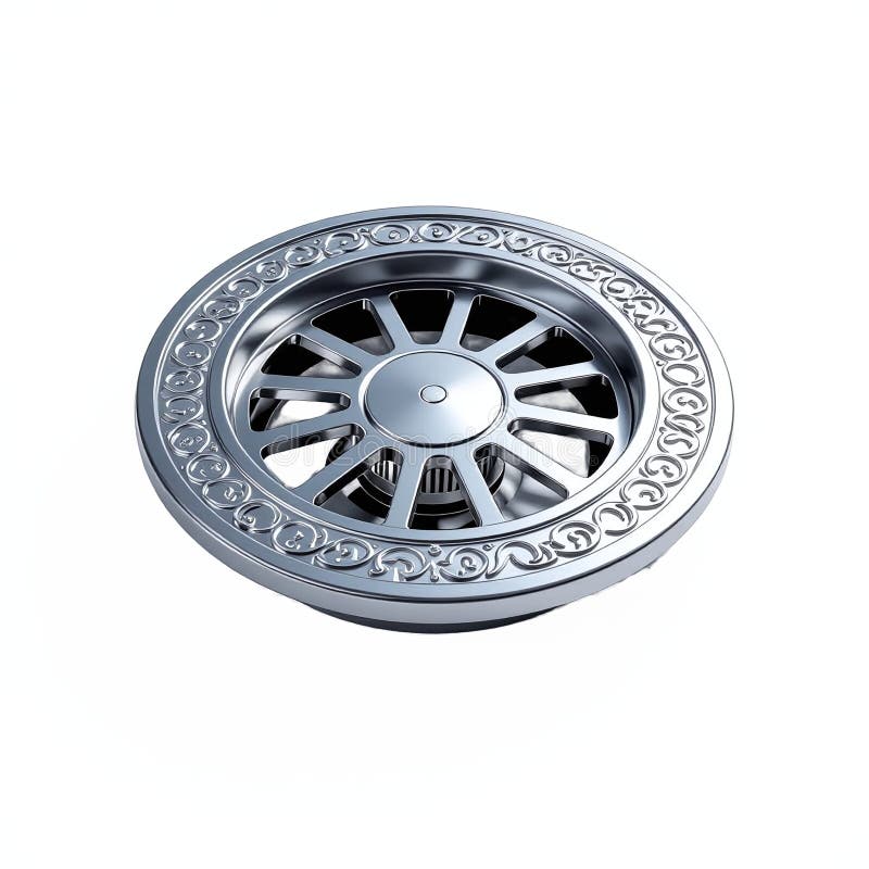 Decorative Metallic Drain Cover with Intricate Pattern and Clipping ...
