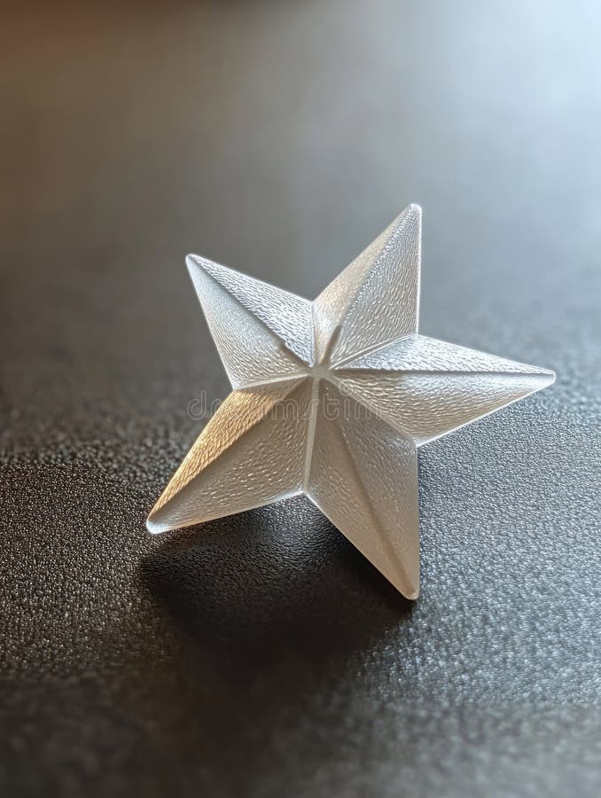 Decorative Metallic Star on Textured Dark Surface. Stock Image - Image ...