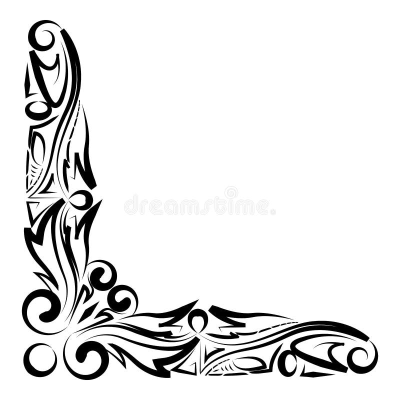 Decorative Modern Tribal Border Stock Vector - Illustration of modern ...