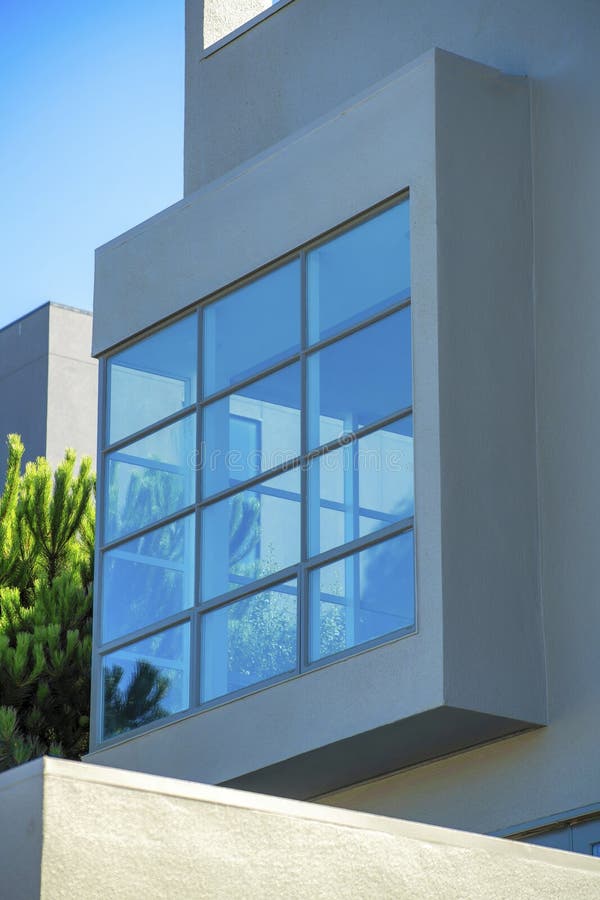 Decorative Modern Window with Twelve Individual Glass Panes and Grid ...