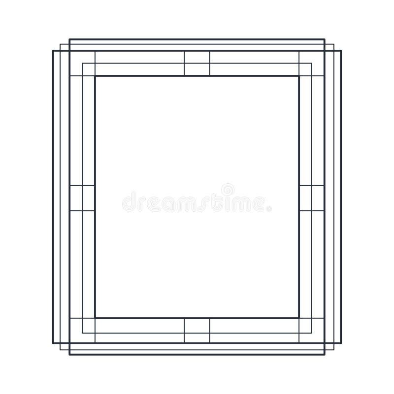 Decorative Monochrome Frame Stock Vector - Illustration of corner ...