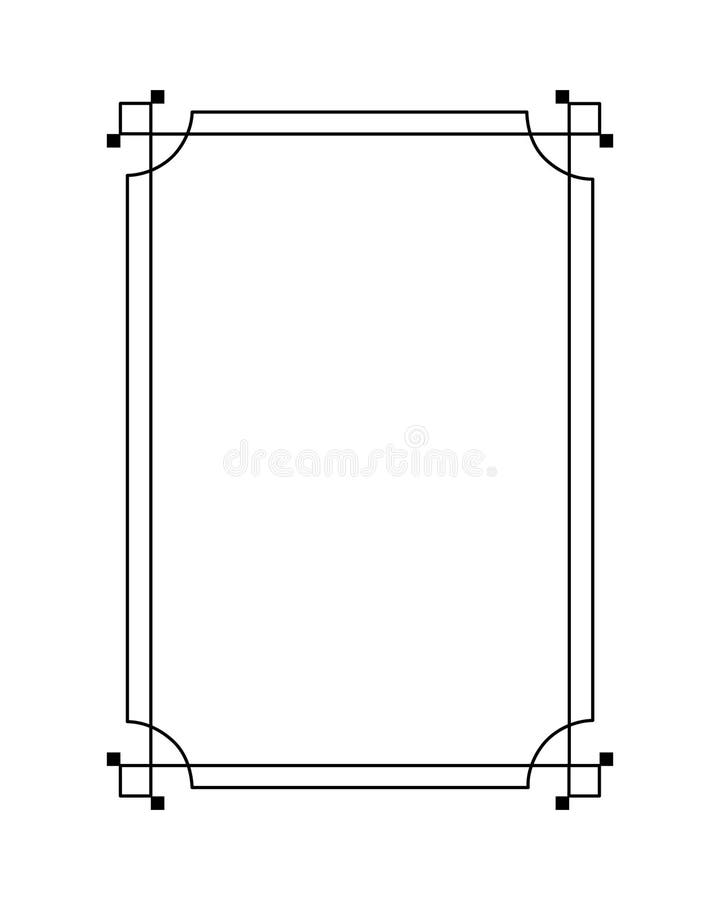 Decorative Monochrome Frame Stock Vector - Illustration of isolation ...