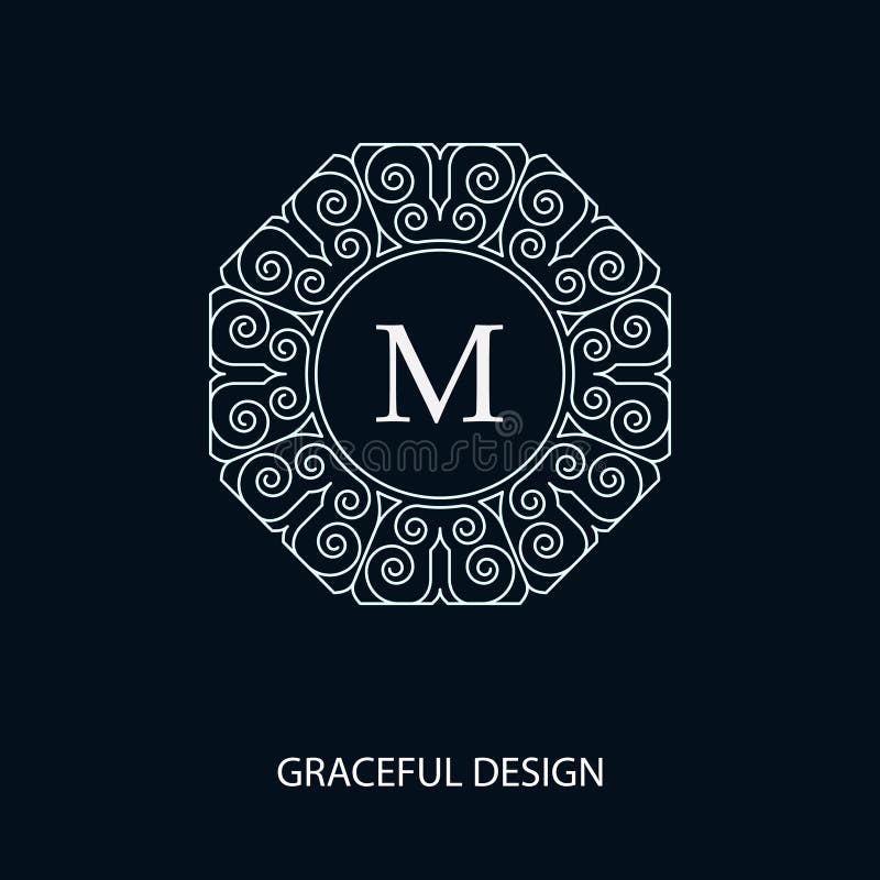 Decorative monogram stock vector. Illustration of insignia - 56688938