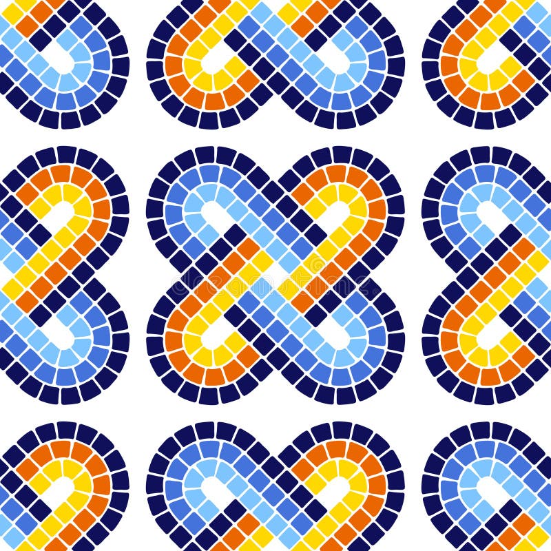 Decorative Mosaic Pattern. Ceramic Antique Stone Ornament Stock Vector ...