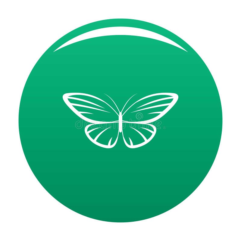 Decorative Moth Icon Vector Green Stock Vector - Illustration of ...