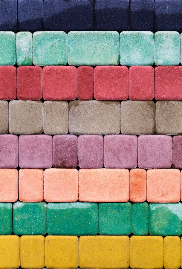 Decorative Multi Colored Tile for the Sidewalk from Natural Stone Stock ...