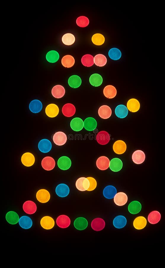 Decorative Multicolour Lighting in Christmas Tree Stock Photo - Image ...