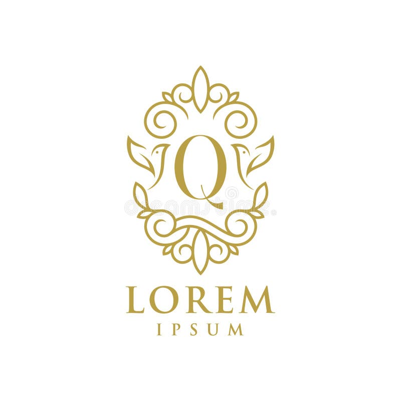 Decorative Nature Letter Q Logo Template Stock Vector - Illustration of ...