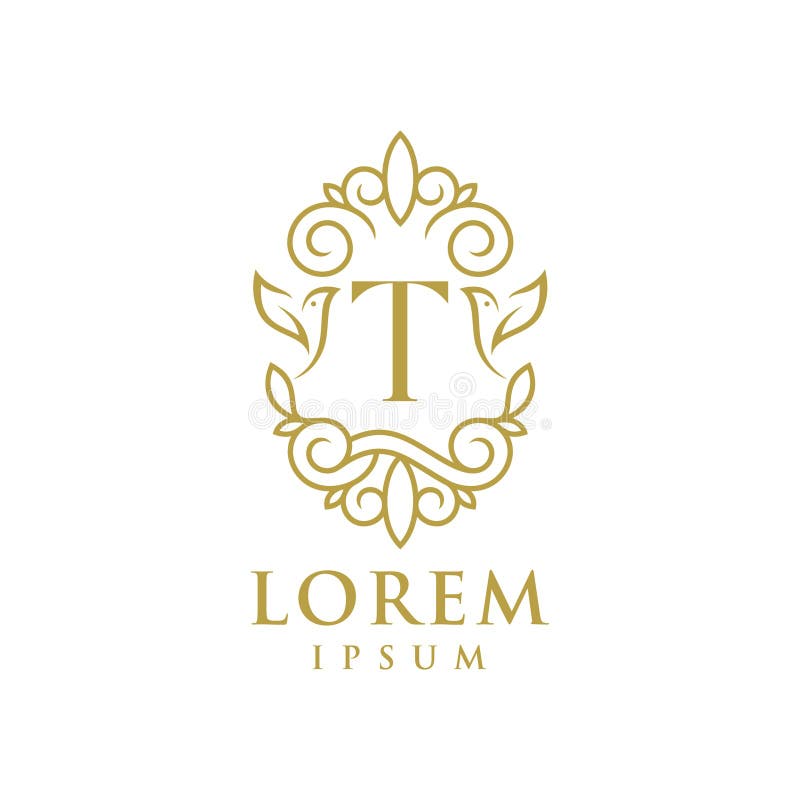 Decorative Nature Letter T Logo Template Stock Vector - Illustration of ...