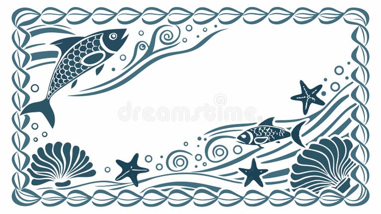 Fish Theme Frame Stock Illustrations – 1,003 Fish Theme Frame Stock ...