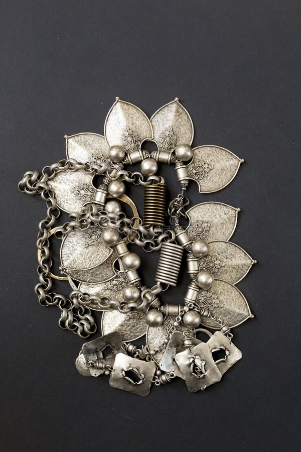 Decorative Necklace of Metal Stock Photo - Image of design, crest ...