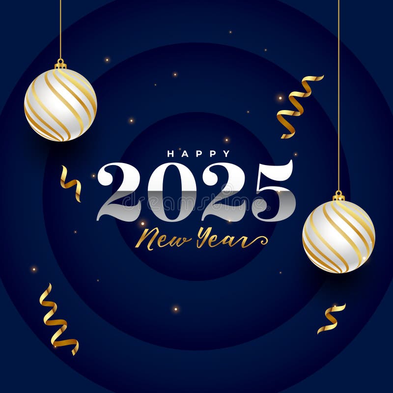 Decorative 2025 New Year Party Background Design Stock Vector ...