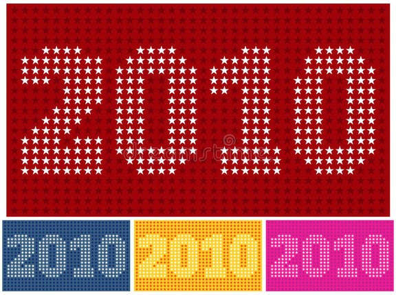 Decorative numbers 2010 stock vector. Illustration of monthly - 11620749