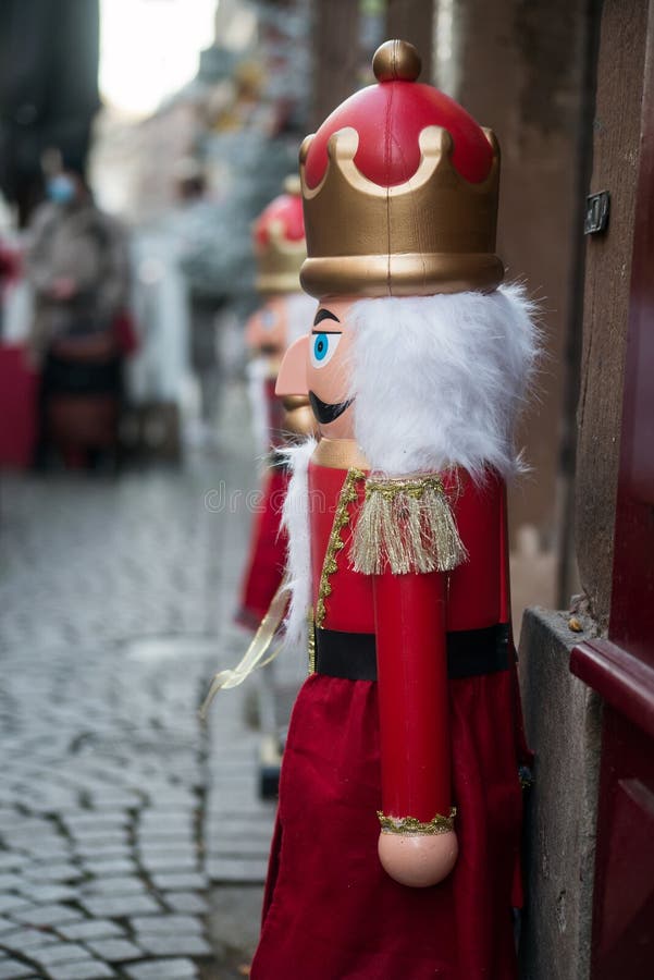 Decorative Nutcracker in the Street Stock Photo - Image of activities ...