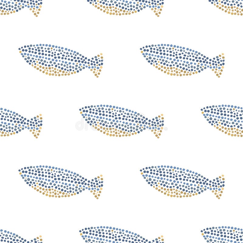 Decorative Ocean Fish Pattern Seamless Stock Vector - Illustration of ...