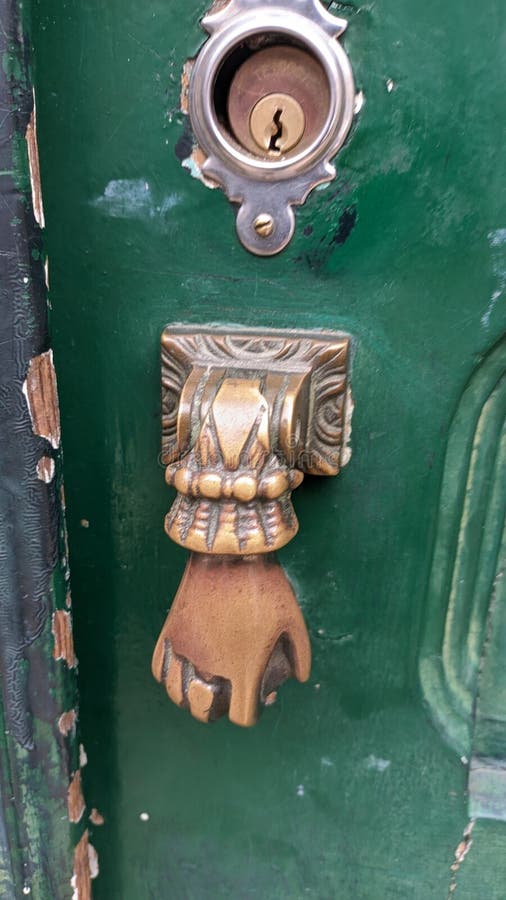 Decorative Old Handle from the Front Door and Lock Well Above the ...