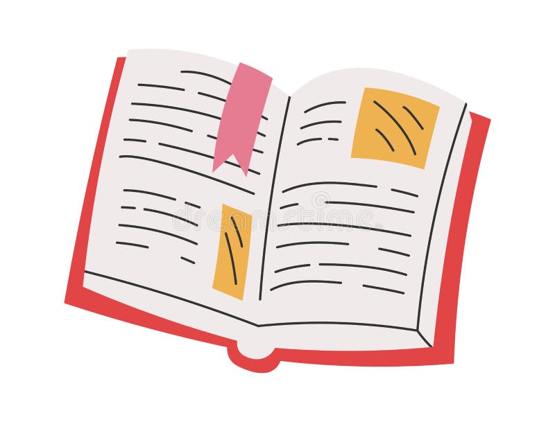 Decorative Open Book Flat Icon Reading Literature Stock Vector ...