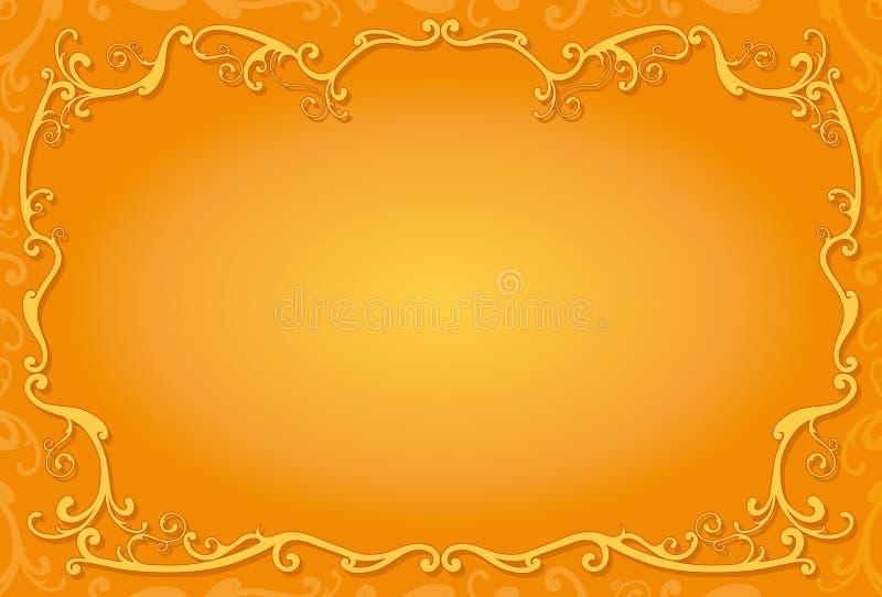 Decorative Orange Frame Picture. Image: 5616455