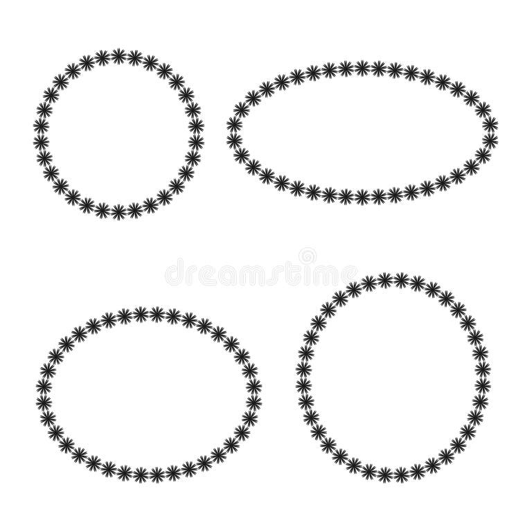 Decorative Ornament Border Frames Set Isolated on White Background ...