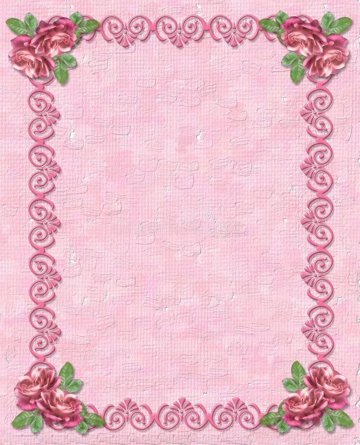 Pink rosebud border stock vector. Illustration of rose - 3232797