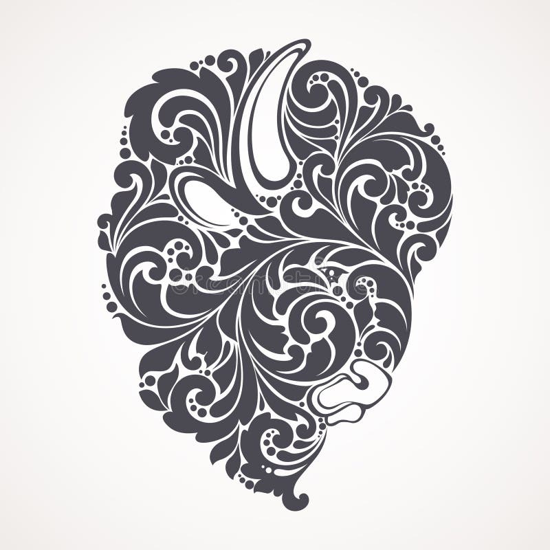 Vector of a Buffalo Head Design on White Background. Wild Animal Stock ...