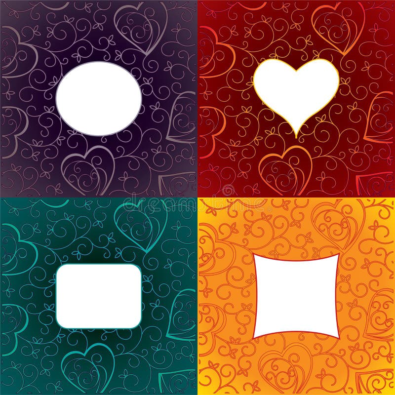 Flying Butterflies with Hearts Greeting Card Stock Illustration ...