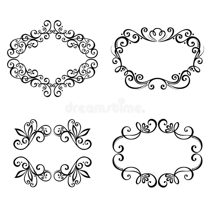 Decorative Ornamental Frame for Text. Stock Vector - Illustration of ...