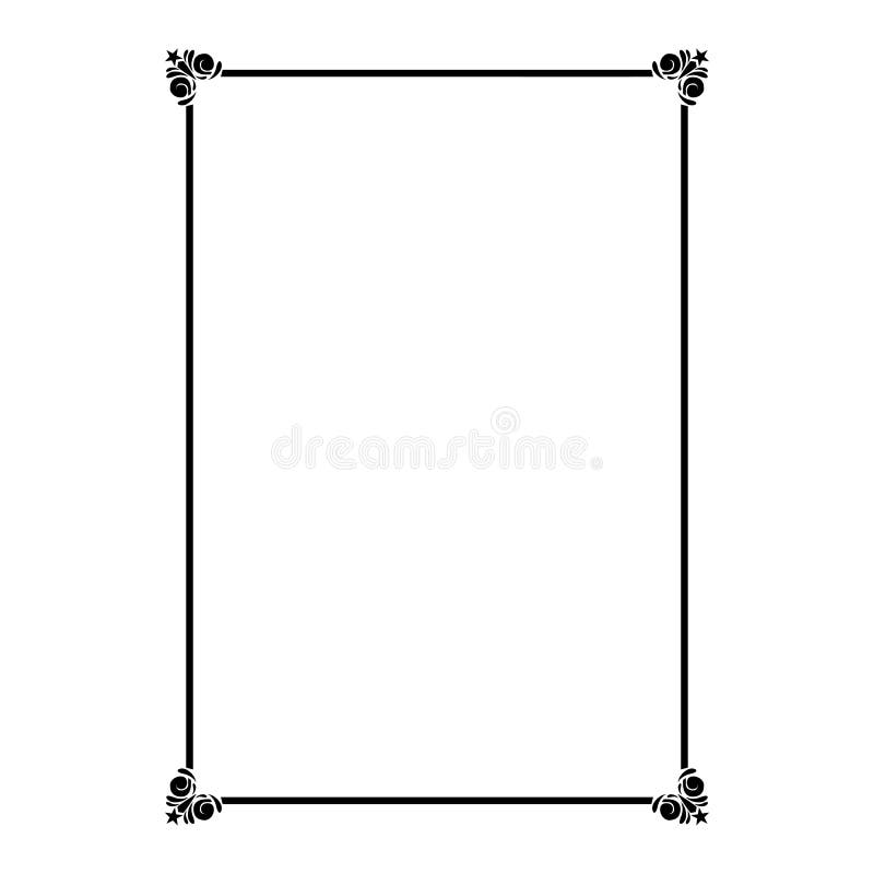 Decorative Ornamental Rectangle Frame Border Stock Illustration ...