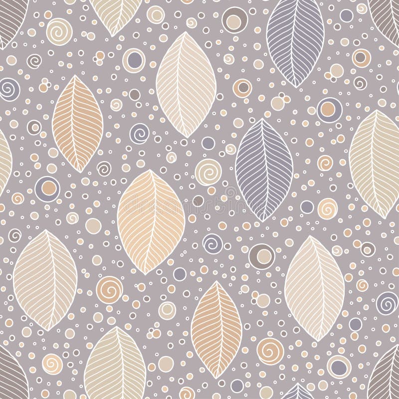 Decorative Ornamental Seamless Soft Brown Beige Pattern Stock Vector ...