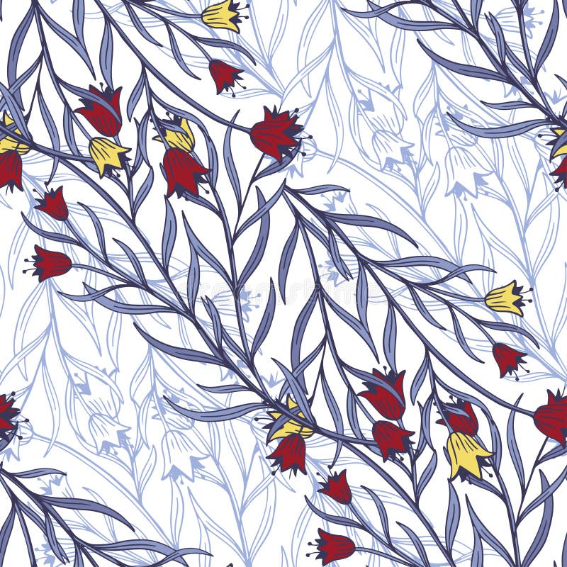 Decorative Ornamental Seamless Spring Pattern. Endless Elegant Texture ...