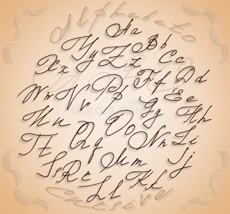 Decorative Ornate Alphabet Pattern Stock Vector - Illustration of ...