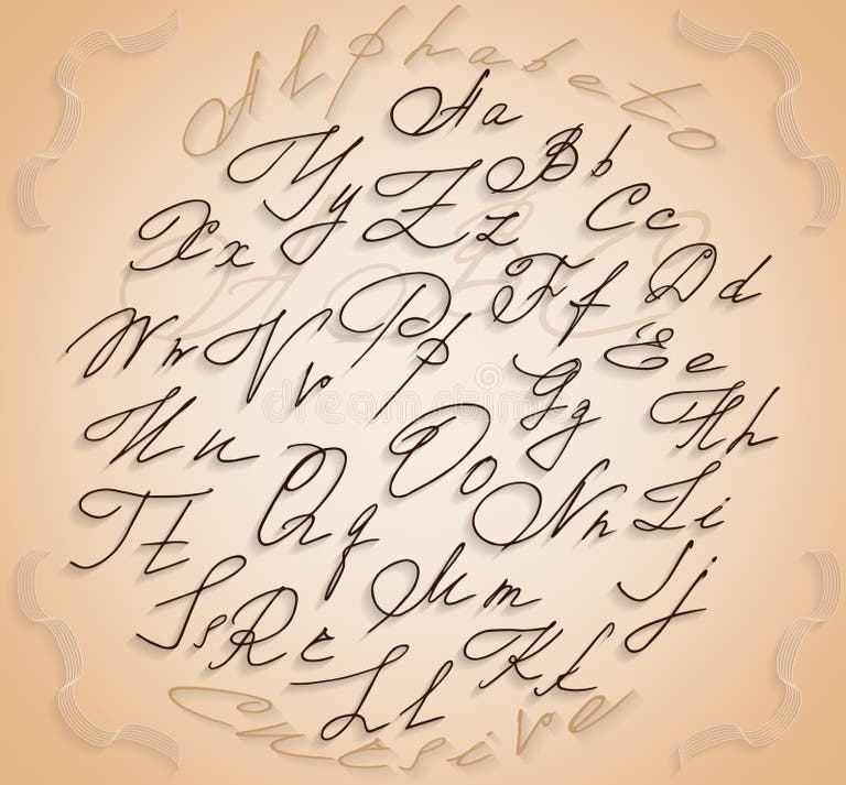 Decorative Ornate Alphabet Pattern Stock Vector - Illustration of ...