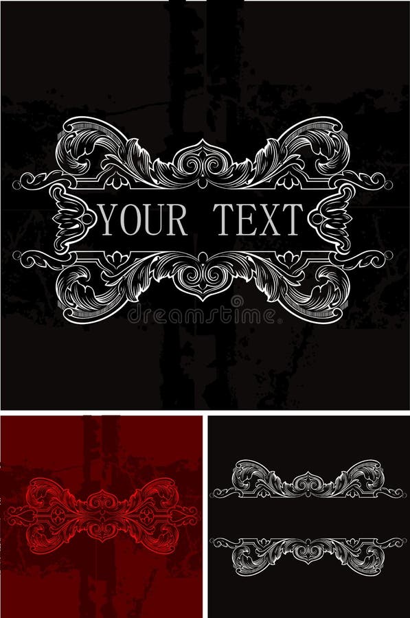 Baroque Banner Two Styles stock vector. Illustration of fashion - 3650429