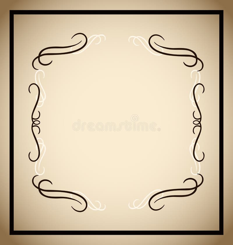 Decorative Ornate Border Label Stock Vector - Illustration of scrapbook ...