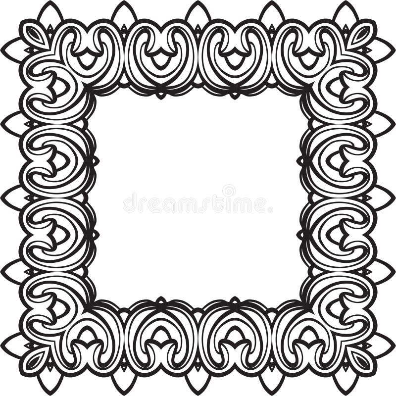 Decorative ornate frame stock illustration. Illustration of card - 77172230