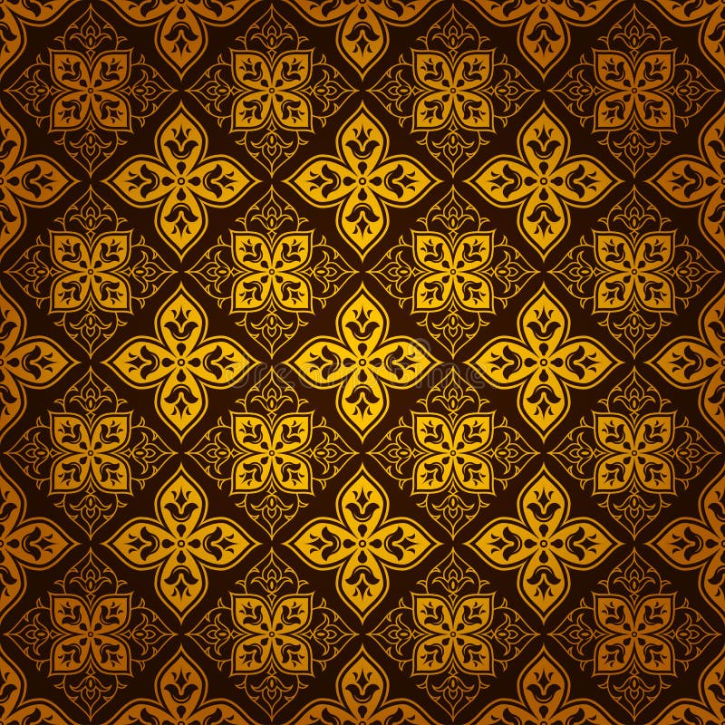 Decorative Ornate Gold Tile Pattern Background Stock Vector ...