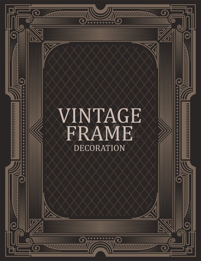 Decorative Ornate Label Design Card Invitation Vintage Template Stock ...