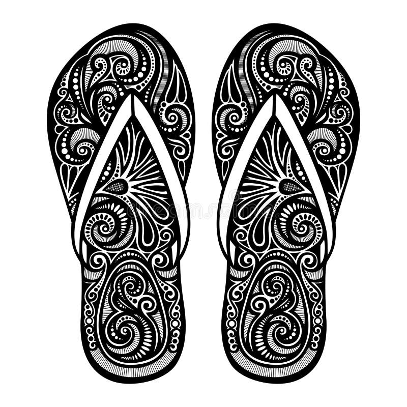 Use Slippers, Sign. Warning Sign To Wear Slippers in the Pool. Vector ...