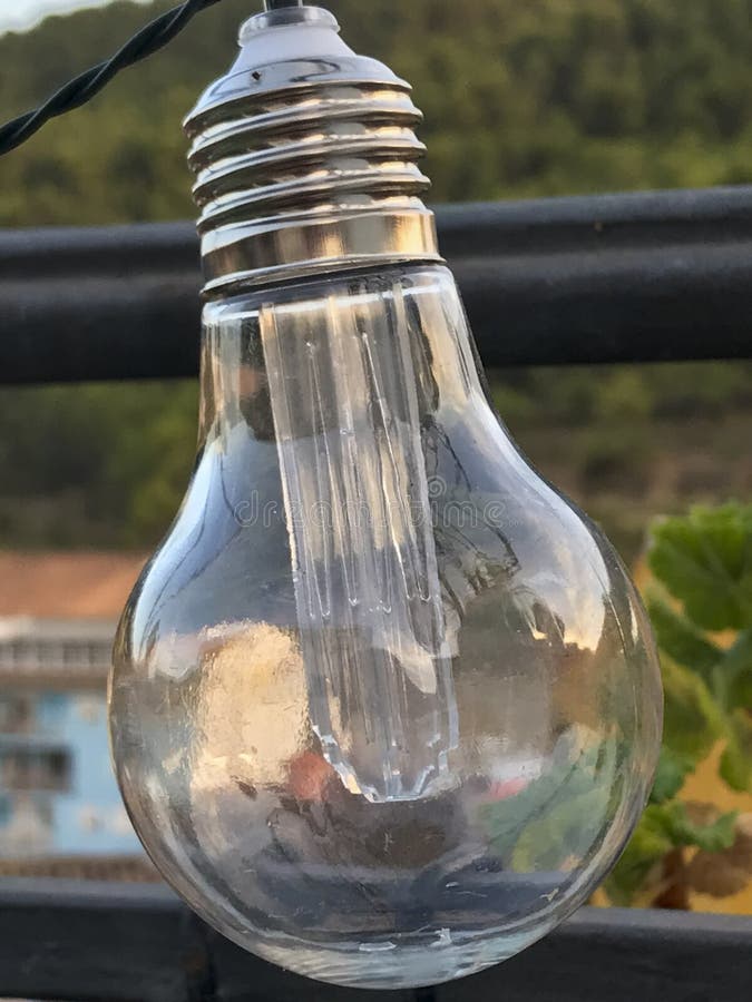 Decorative Outdoor Led Bulb Hanging on the Terrace Stock Image - Image ...