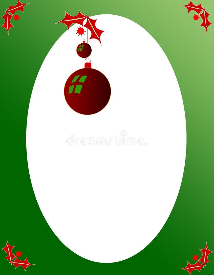 Oval Christmas Frame, Cdr Vector Stock Vector - Illustration of balls ...