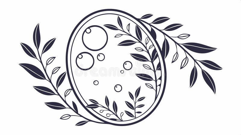 Decorative Oval Frame with Moon and Branches Celestial Nature Vector ...