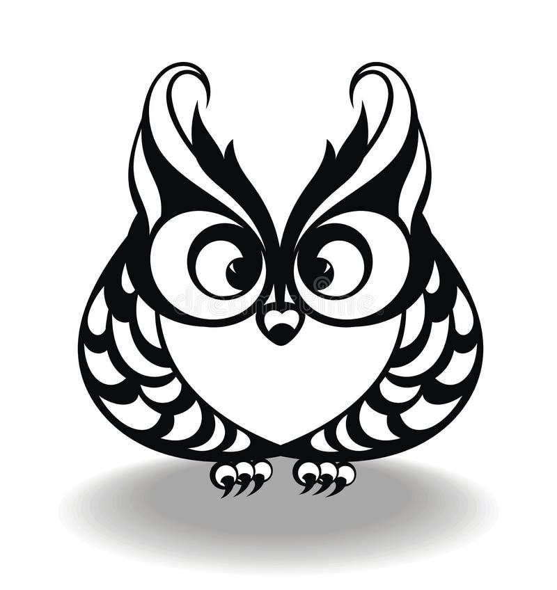 Greek owl sign, symbol stock vector. Illustration of myth - 8678543