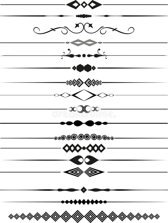 Decorative page dividers stock vector. Illustration of break - 16724813