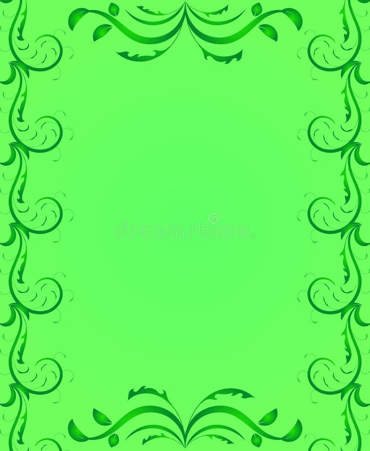 Decorative Page Frame in Green Stock Vector - Illustration of book ...