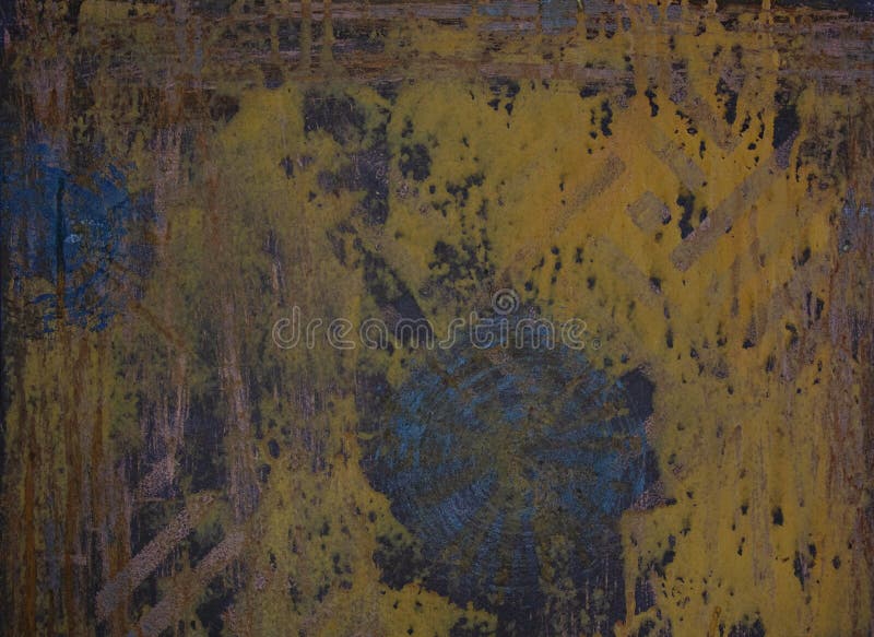 Decorative Painted Wall Texture with Rust Effect Stock Image - Image of ...