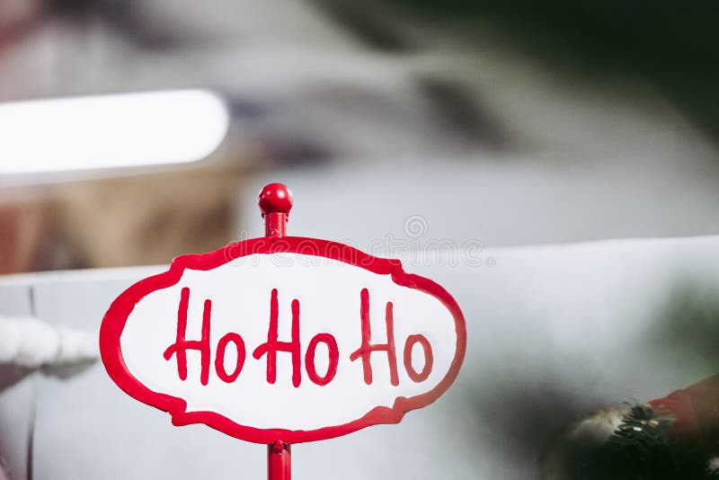 Decorative Panel for Christmas Parties with HoHoHo Text Stock Photo ...