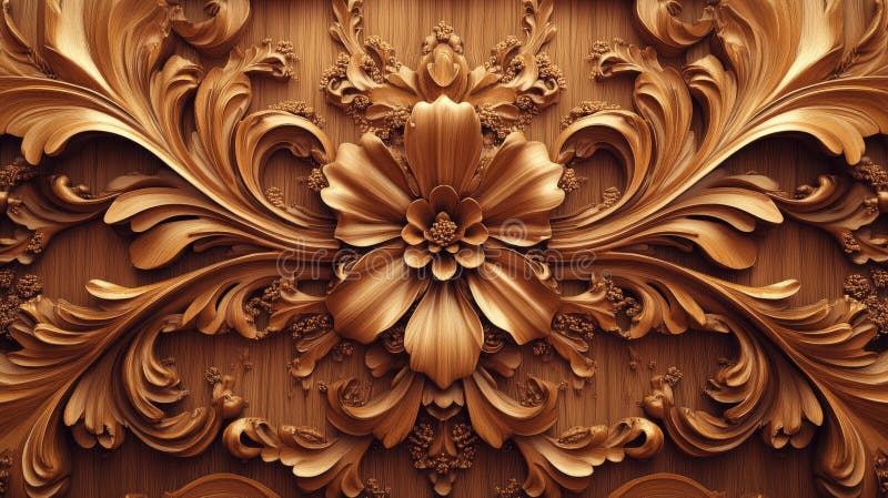 Decorative Panel in Square Shape with Intricate Floral Design Stock ...