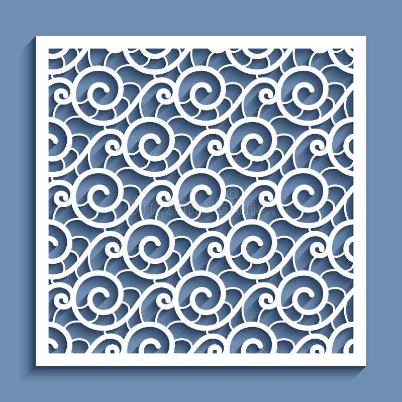 Cutout Paper Ornament, Lace Pattern, Template for Cutting Stock Vector ...